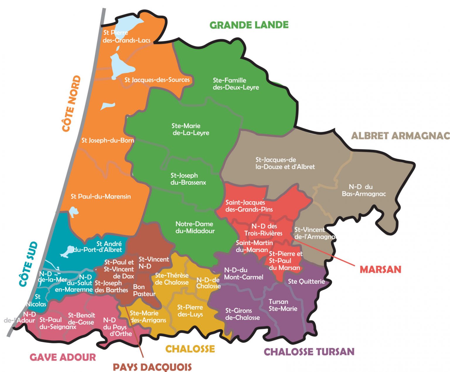 Les Pays du Diocèse - Le site de l'Hospitalité Landaise